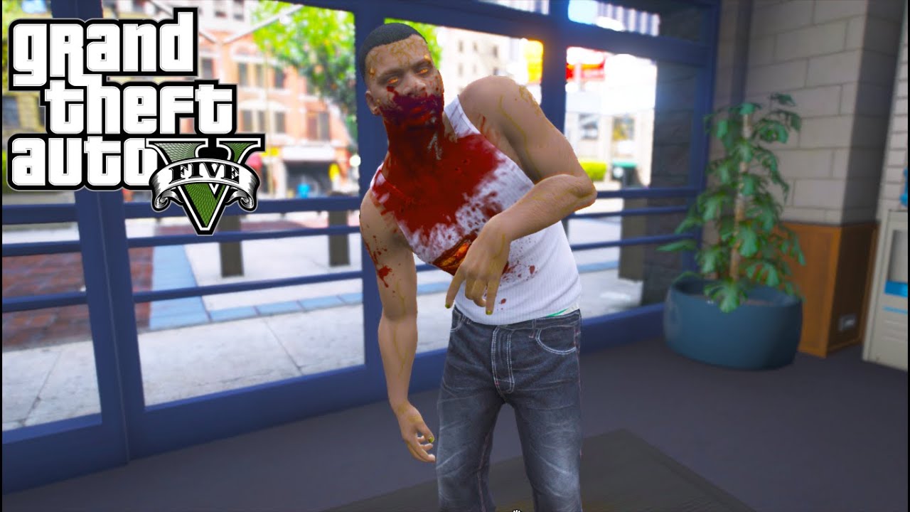 FRANKLIN TURNS INTO A ZOMBIE AND ATTACKS THE LOS SANTOS POLICE STATION ...