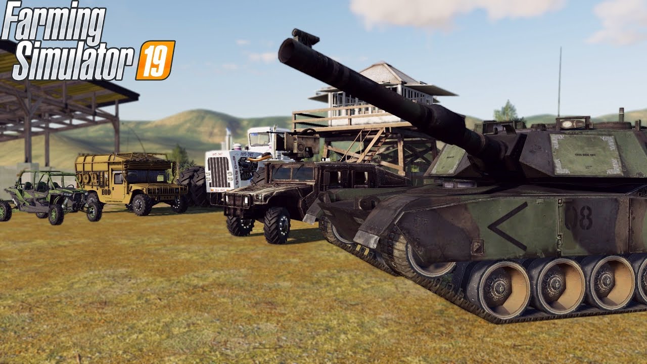 SURVIVAL CAMPING WAR! | TANKS + HUMVEES | FARMING SIMULATOR 2019| LIVE ...