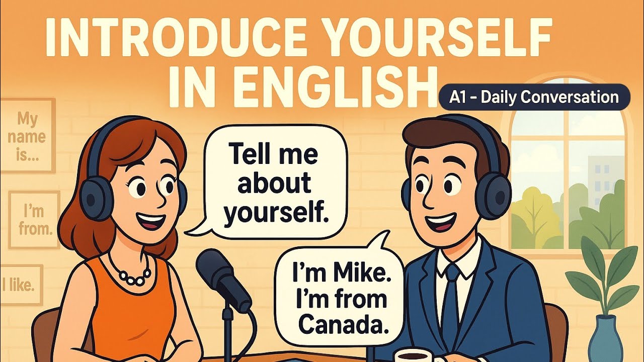 Learn to Introduce Yourself in English | Simple Conversation for ...