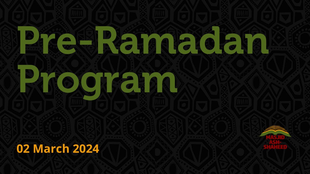Pre-Ramadan Program - YouTube