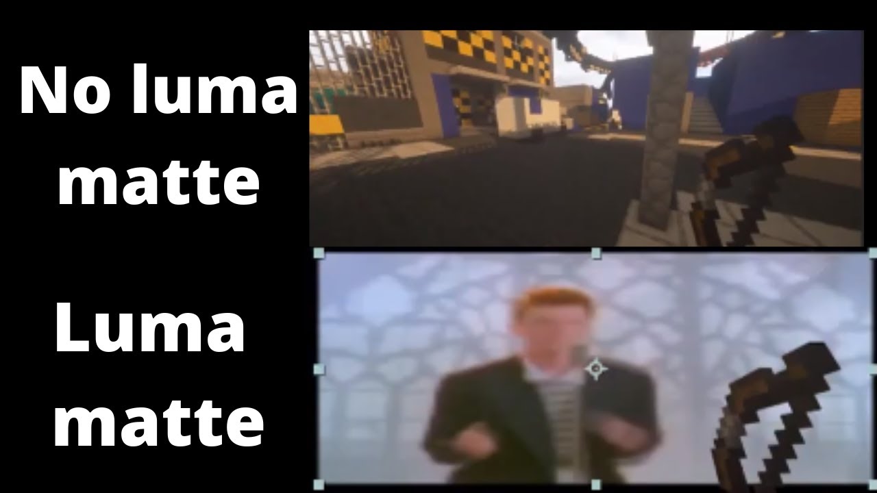 How to do luma matte with Adobe After effects for Minecraft. (Lumamatte ...