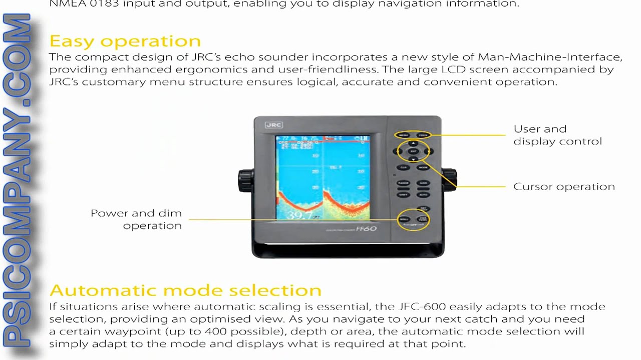 JRC JFC-600 Fishfinder (FF60): An Overview - YouTube