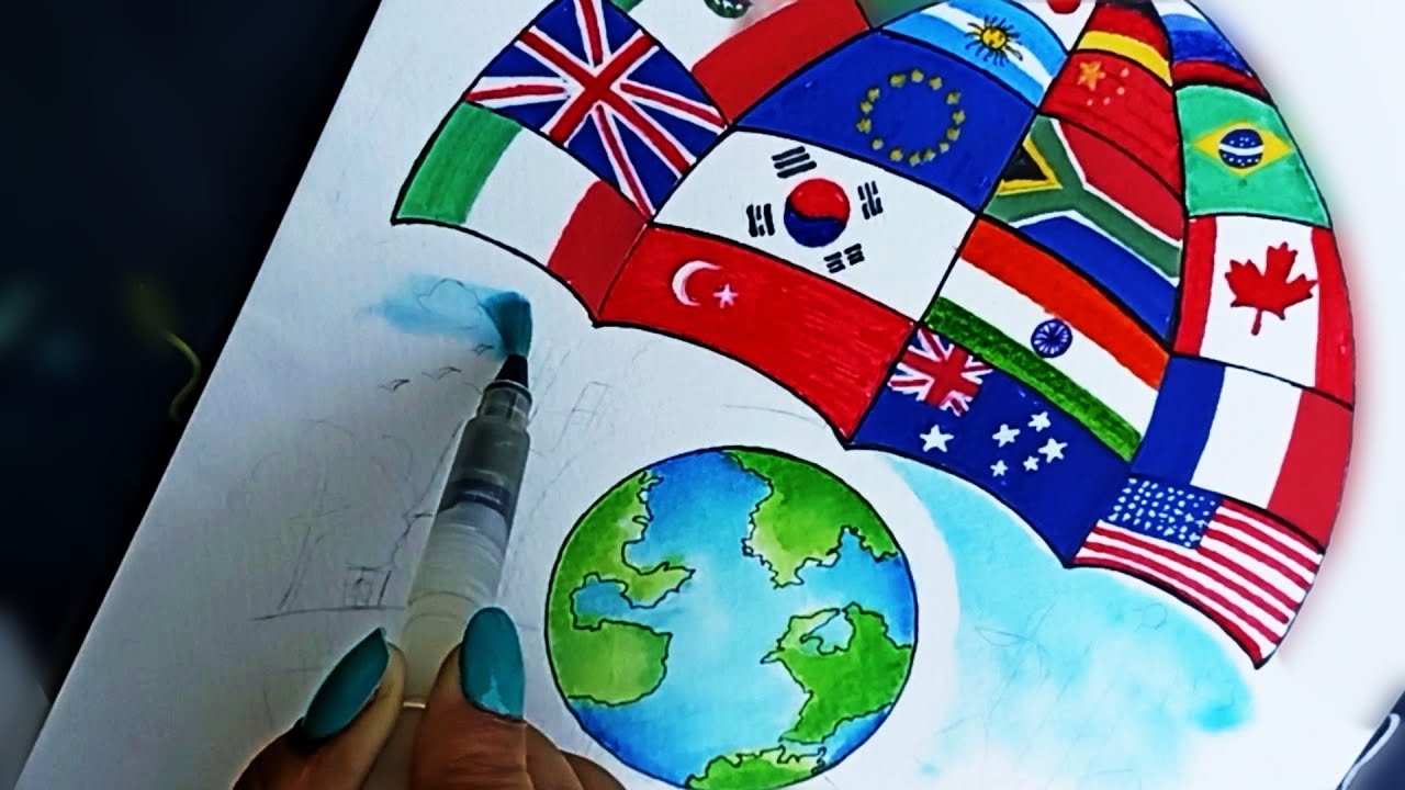 One Earth One Life Drawing G 20 Poster Making G 20 Drawing G20 Chitra One Earth One Life Drawing G 20 Poster Making G 20 Drawing G20 Chitra