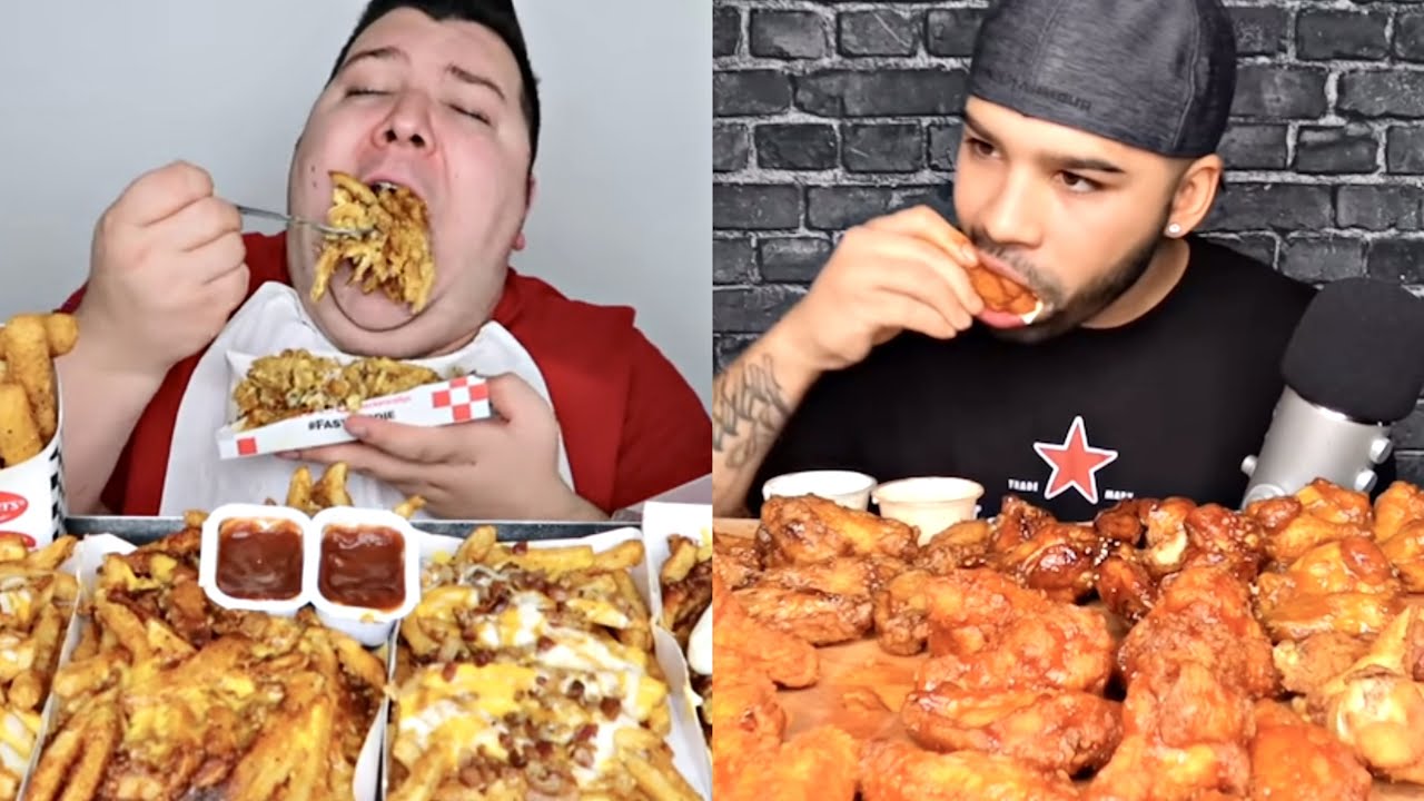 mukbangers eating enough FOR 10 PEOPLE - YouTube