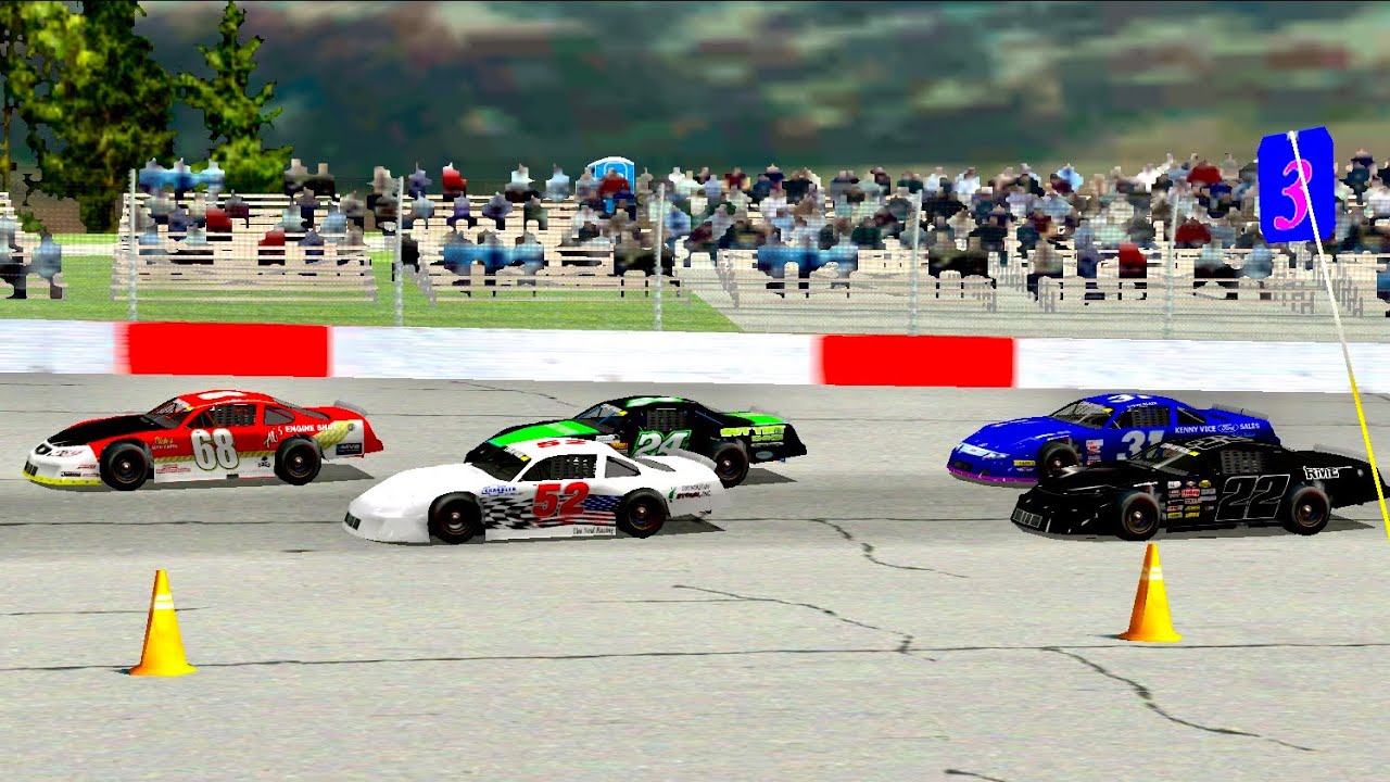 NR2003 Late Models at La Crosse Fairgrounds Speedway - YouTube