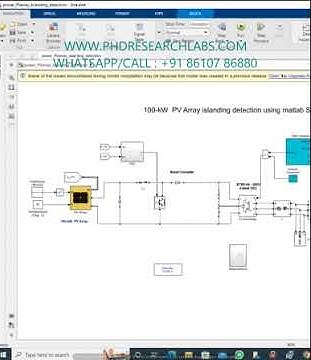 100 kW PV Array islanding detection using matlab Simulink- Islanding detection PV array-PHD ...