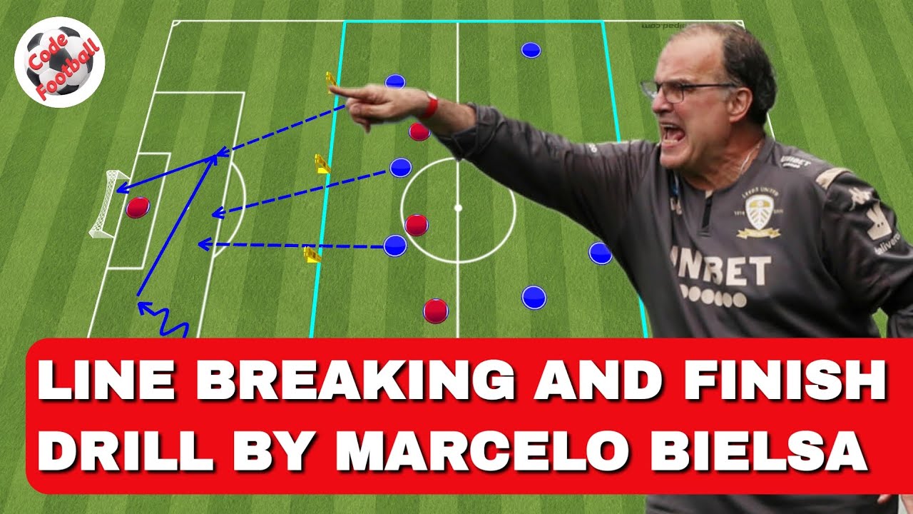 Line breaking and finishing exercise by Bielsa! - YouTube