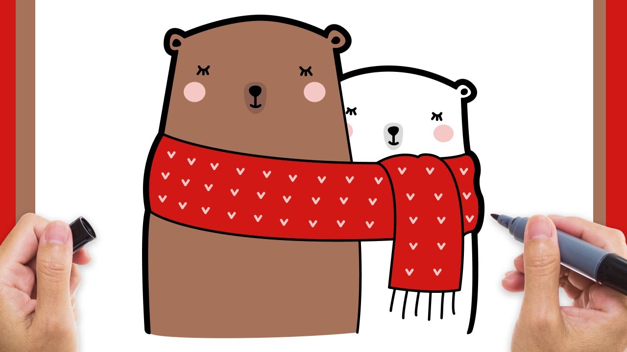 How to draw CUTE BEARS | Step by step Easy Tutorial - YouTube