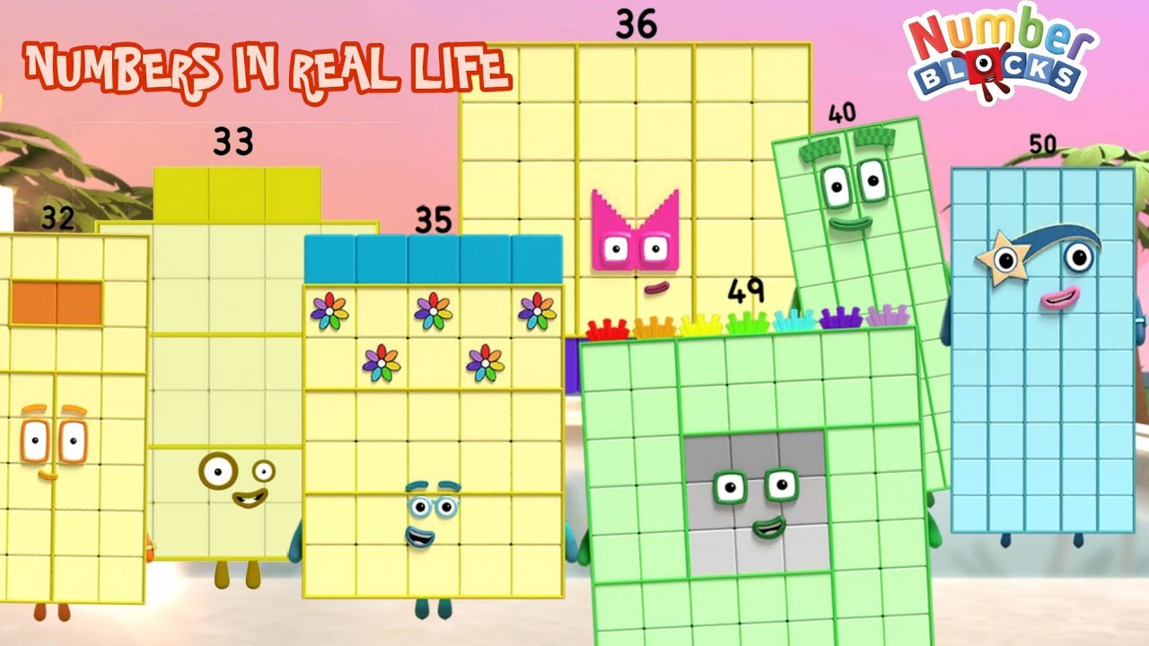 Numberblocks World : Learn Number 32 to 40 in Real Life | Shape of ...