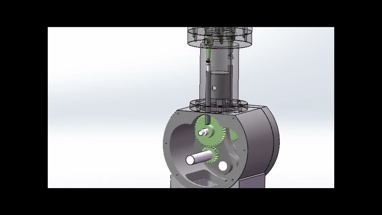 Tee Head Engine - Solidworks Model - Short Animation - YouTube