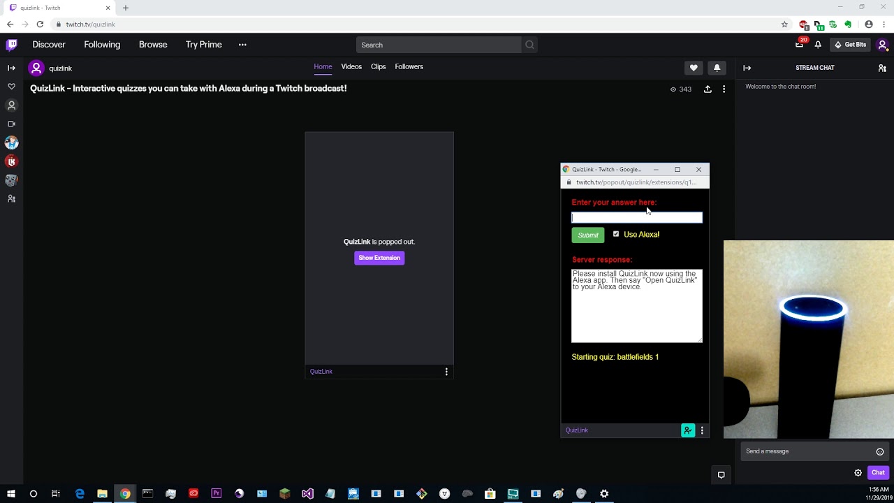 QuizLink - Onboarding Example & Sample Quiz with Alexa - YouTube