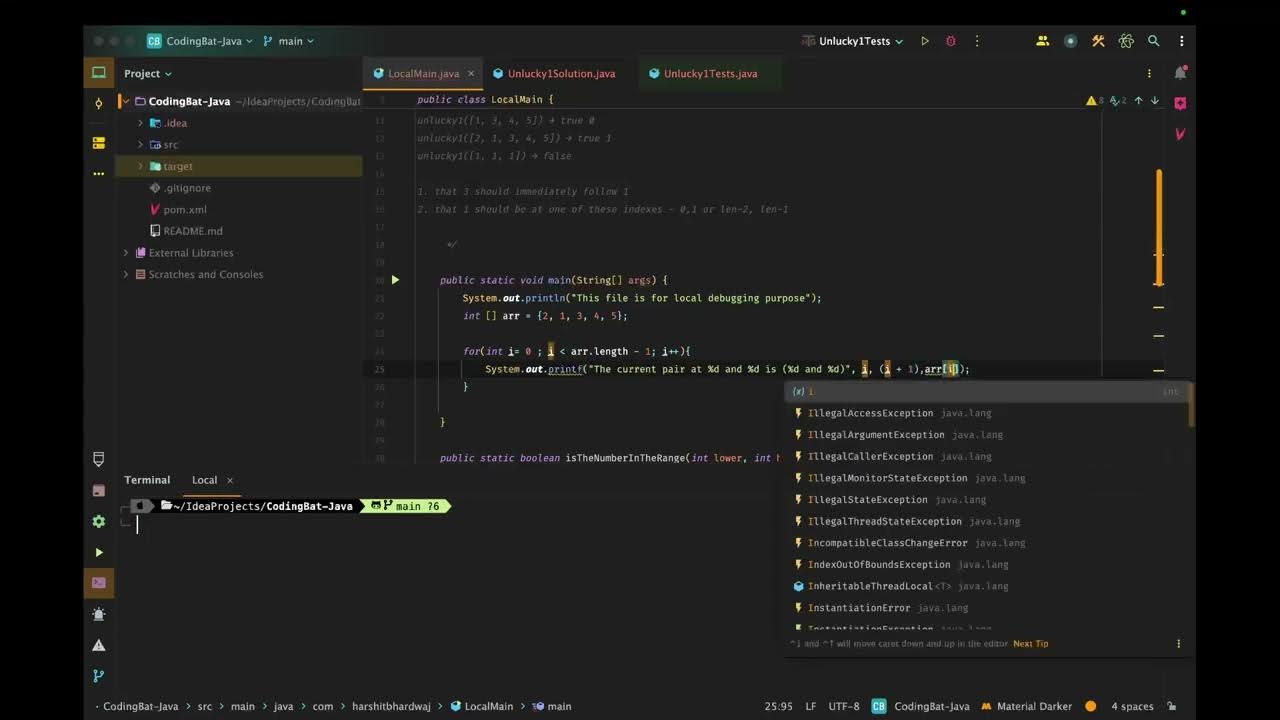 CodingBat Java | Array-1 Section | unlucky1 - YouTube CodingBat Java | Array-1 Section | unlucky1 - YouTube
