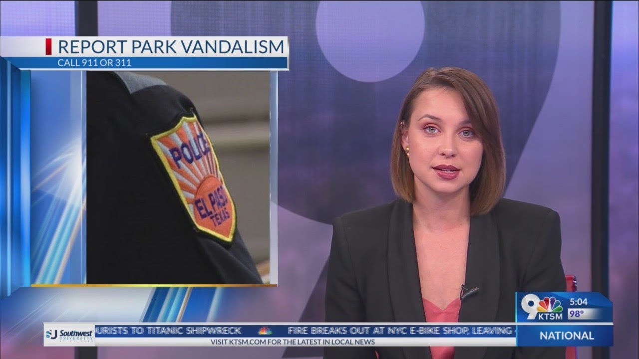 City asks for help to report vandalism in parks - YouTube
