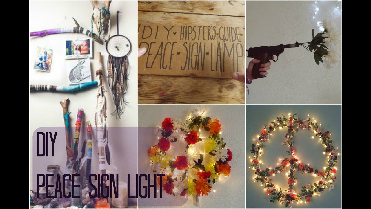 Hipster Guide To: DIY l Peace Sign Lights l Lamp - YouTube