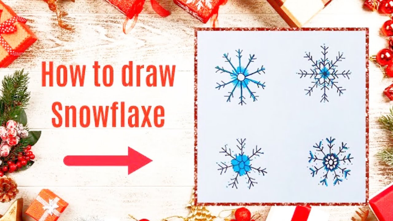 How to Draw a Snowflake in Minutes ️ | Quick & Cute Art - YouTube