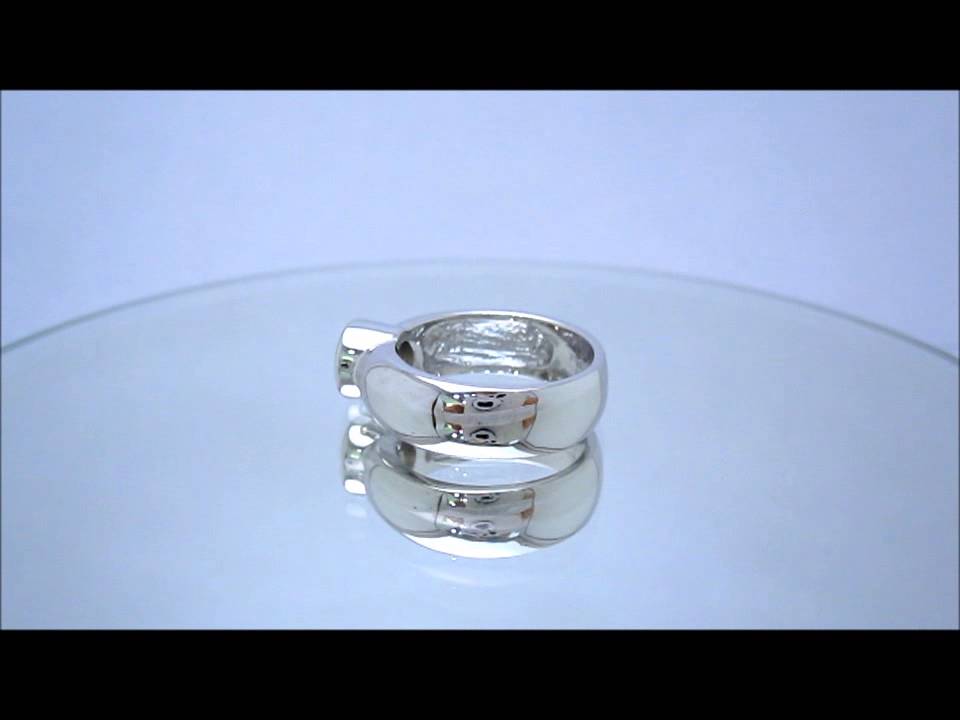 14K WHITE GOLD ROUND CUT DIAMOND ENGAGEMENT RING FULL BEZEL SET 1.00CT ...