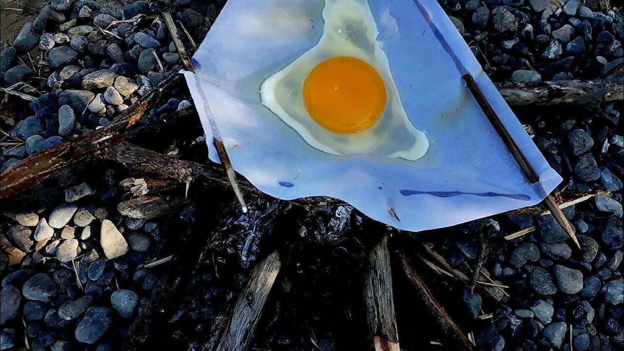 cooking egg in a paper | fried egg in a paper | survival cooking - YouTube