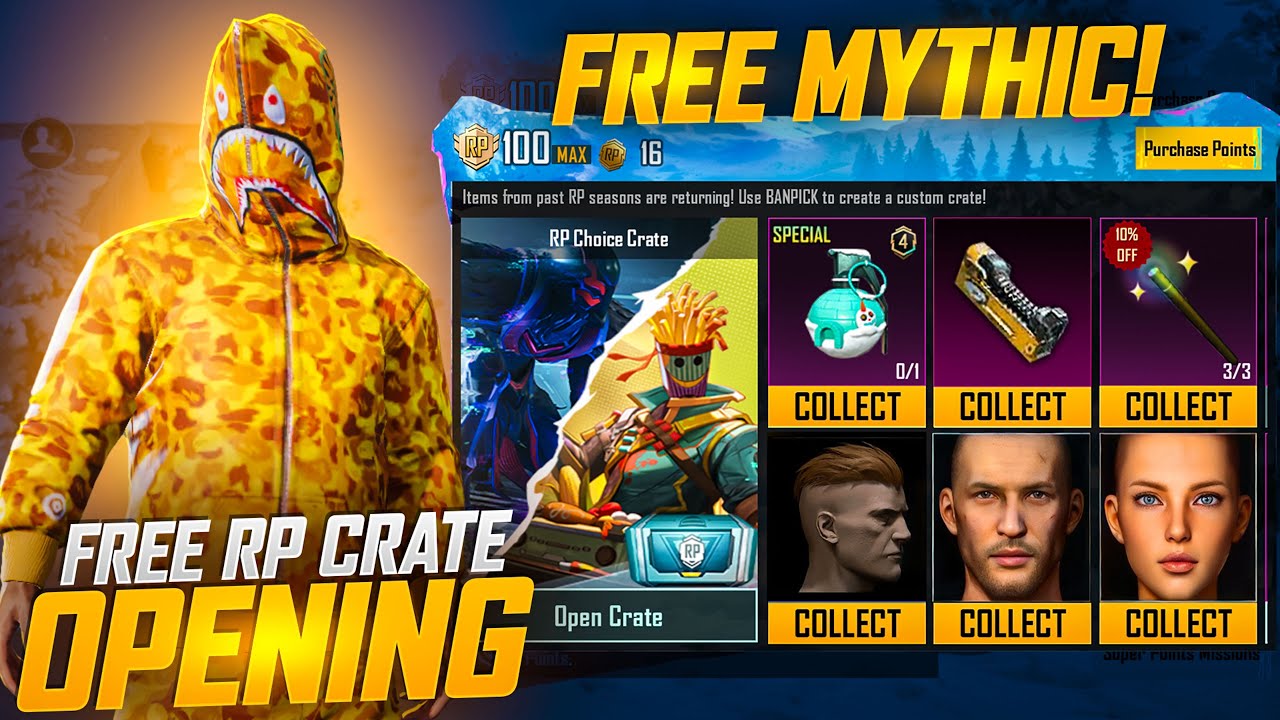 Free RP Crate Opening | Got Free Mythic Outfits | Rp Choice Crate ...
