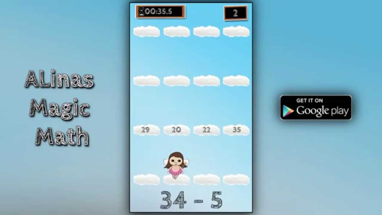 Android Math Game for Kids - Alinas Magic Math - YouTube