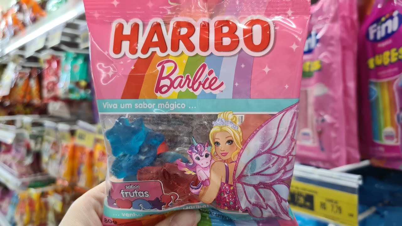 Trying Every Barbie Product from Haribo - YouTube