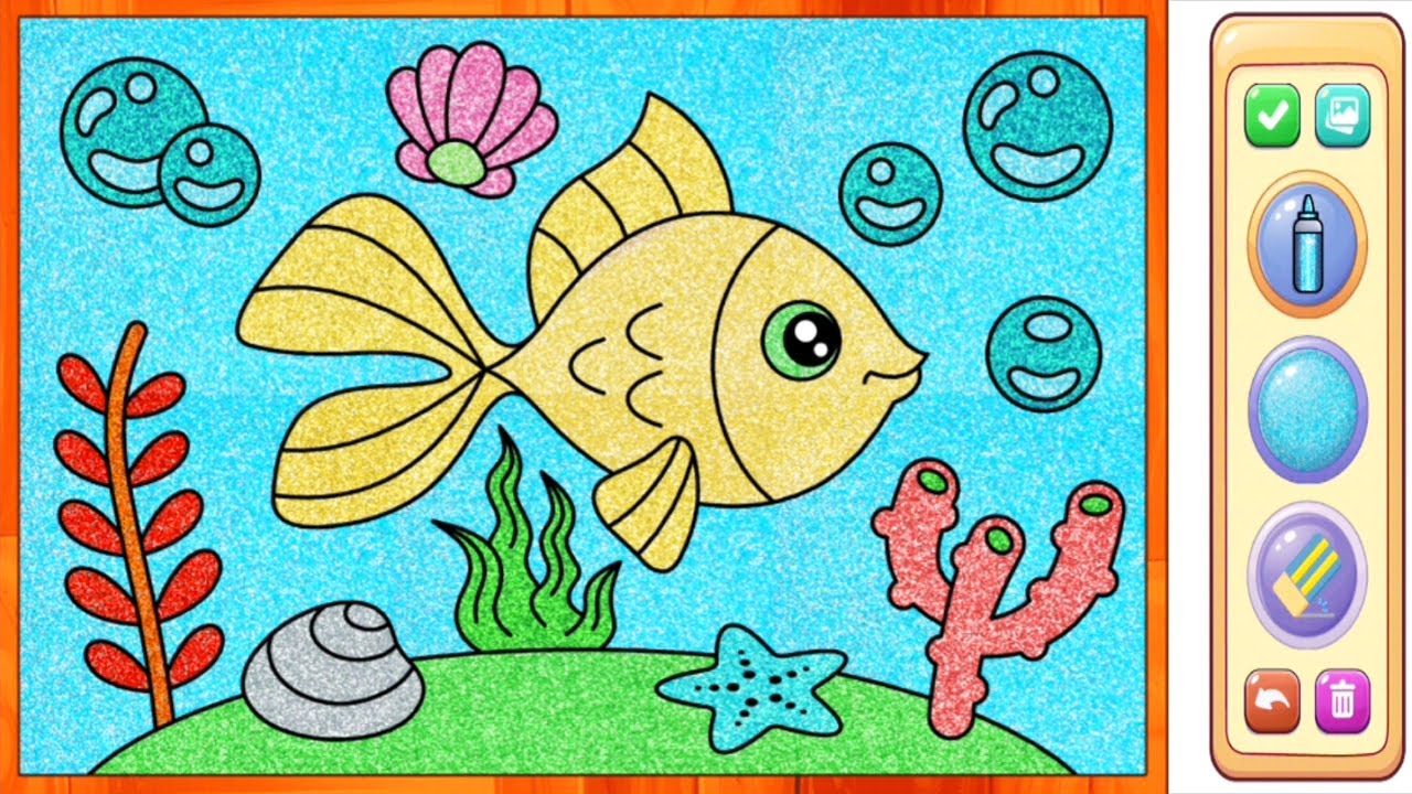 Fish - 4 Painting Drawing Game For Kids | Kids Game | Drawing Game ...