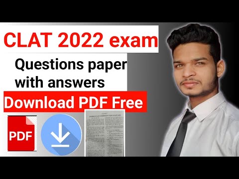 clat 2022 exam questions paper pdf download, clat 2022 exam paper ...
