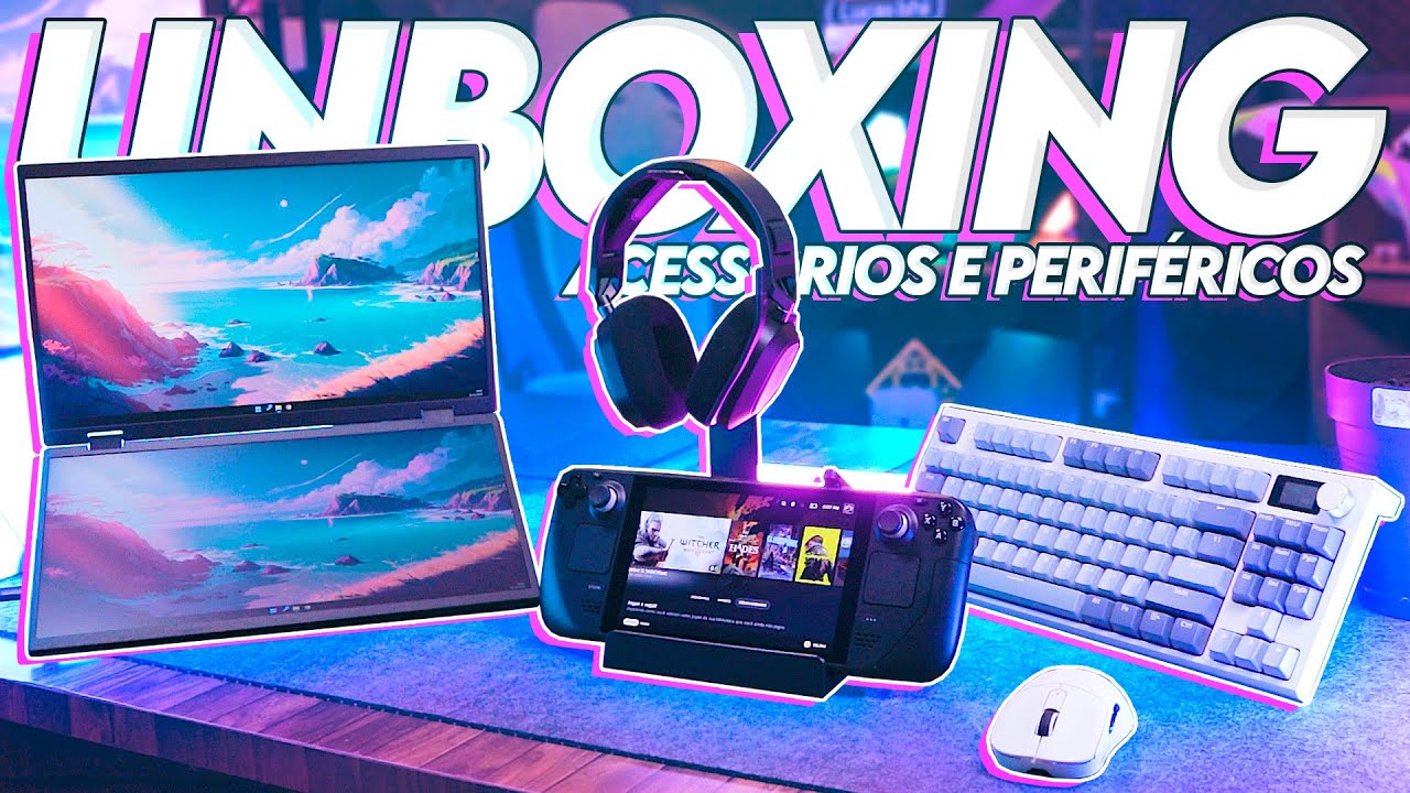 UNBOXING de um MONITOR PORTÁTIL DUPLO e PERIFÉRICOS SEM FIOS! - YouTube