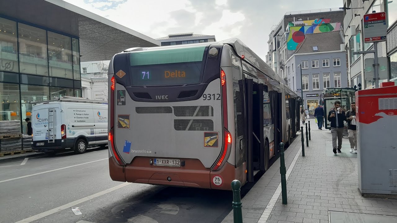 STIB Bus 71 Trajet complet (Delta vers De Brouckère) dans un IVECO ...