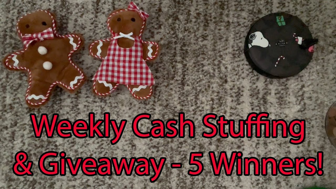 Weekly Cash Stuffing | Giveaway | 5 Winners! | $500 Budget - YouTube