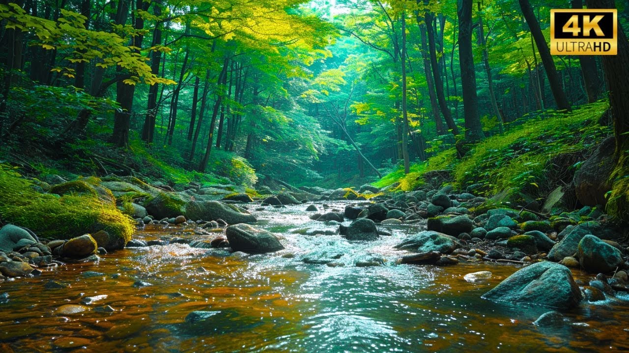 4K HDR Beautiful Forest Sound 🎵 Beautiful Forest Sound, Peaceful Birds ...