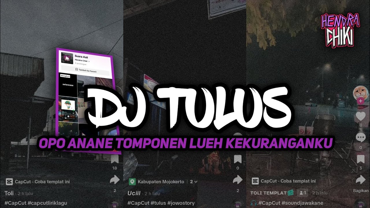 DJ TULUS || opo anane tomponen lueh kekuranganku VIRAL TIKTOK TERBARU 2023 - YouTube