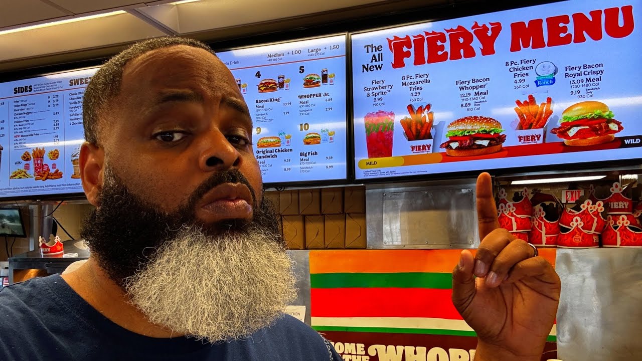 HOW GOOD IS THE FIERY BURGER KING MENU?? - YouTube