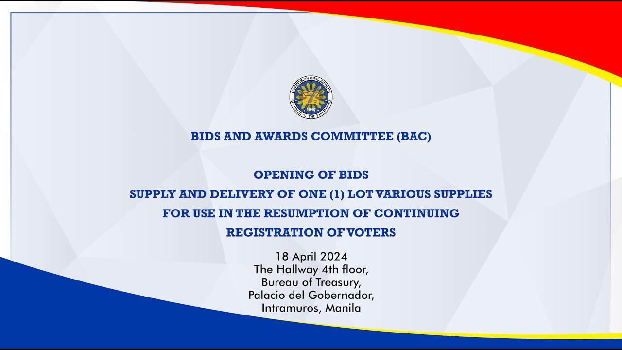 Bids and Awards Committee (BAC) - YouTube