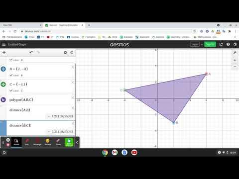Distance and Midpoint in Desmos - YouTube