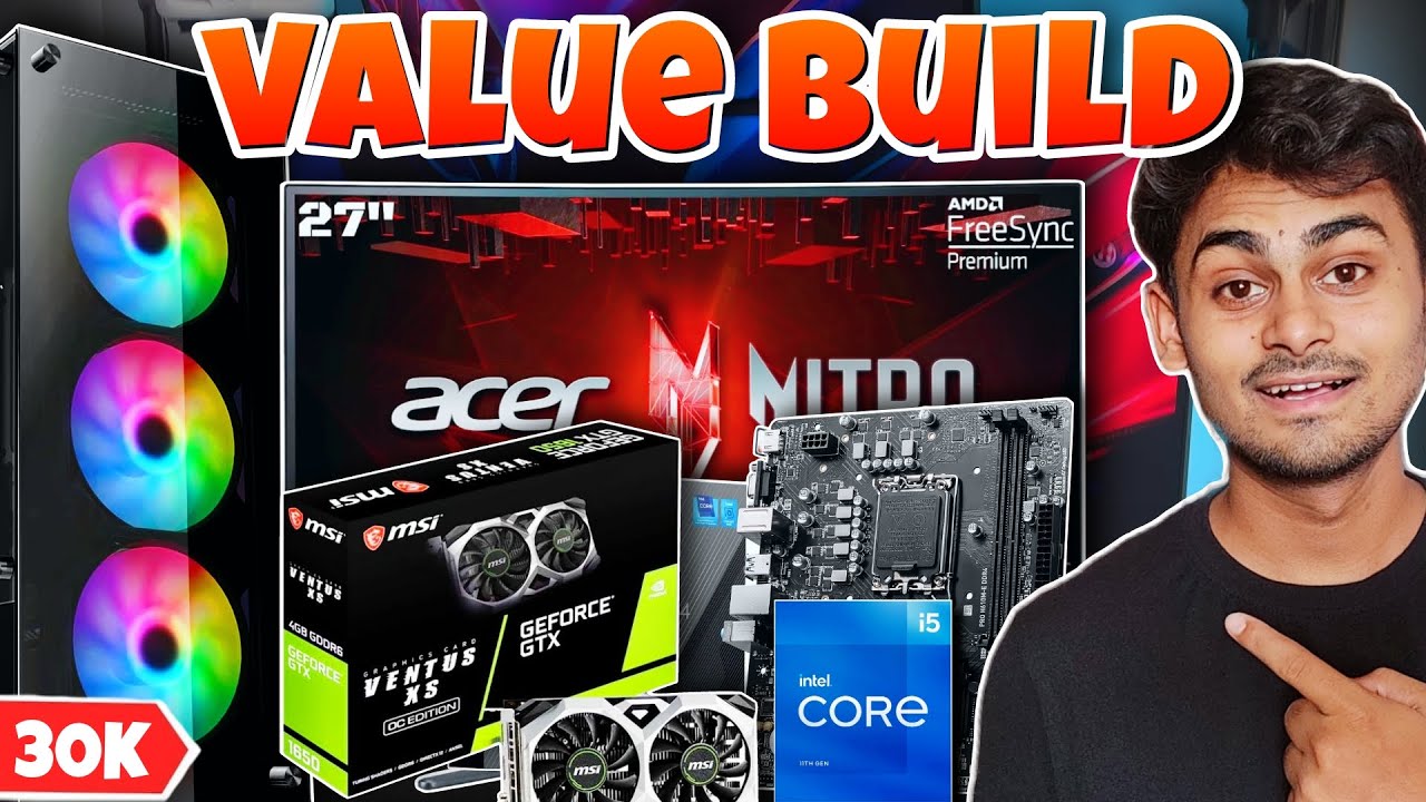 Under 30K | Best PC Build Intel i5 & GTX 1650 🔥| Gaming + Video Editing ...