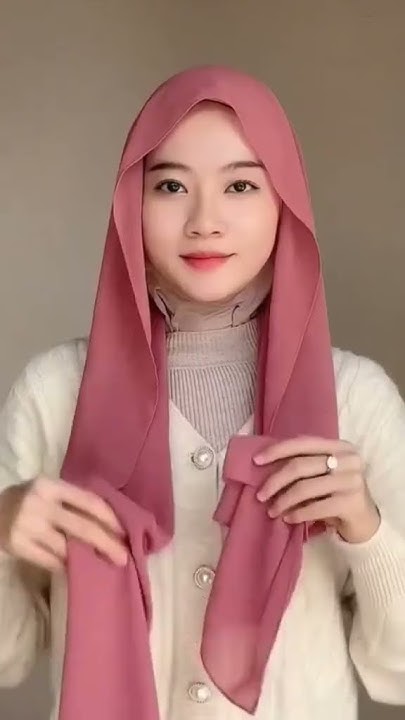 tutorial hijab pashmina tanpa jarum pentul - YouTube