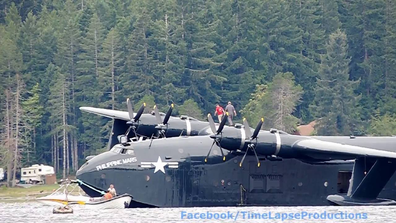 Martin Mars Launching Vancouver Island - YouTube
