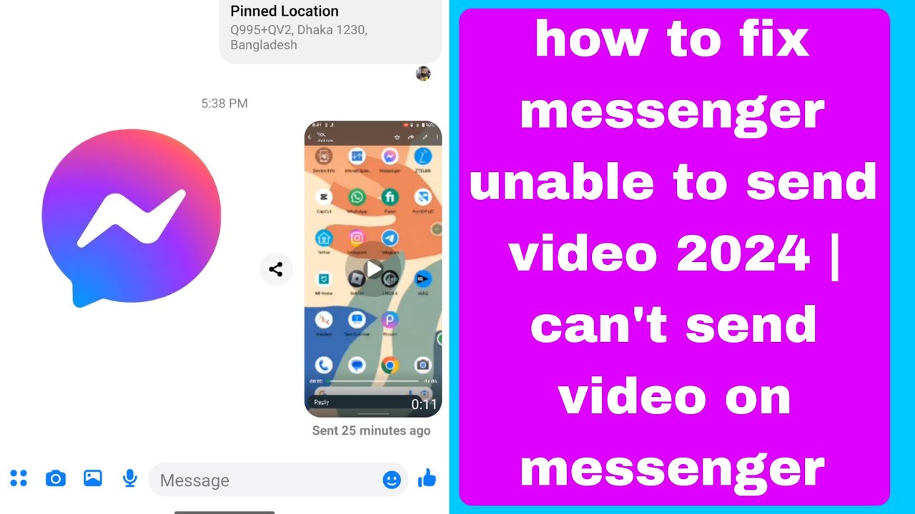 how to fix messenger unable to send video 2024 | can't send video on ...