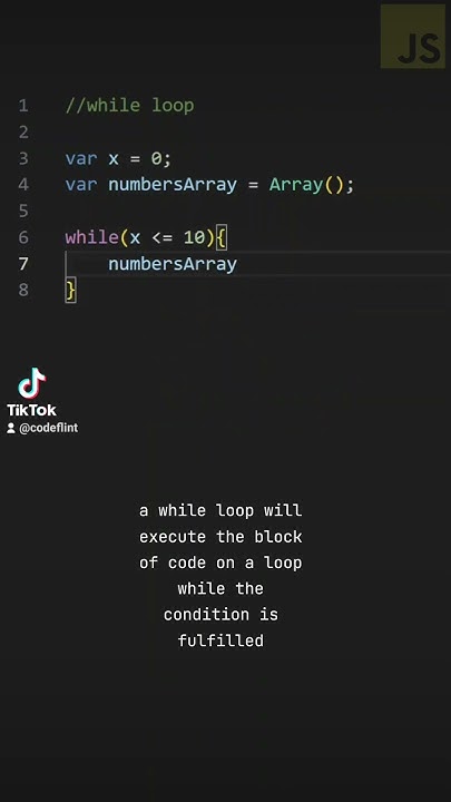 While Loops Continue To Execute The Code Block Until It Fails Javascript Programming Youtube