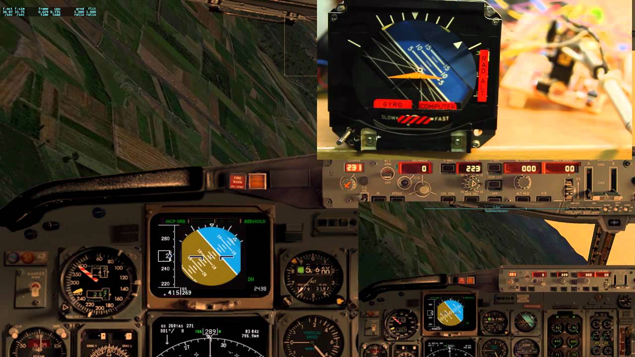 Real 737 ADI with X-Plane - YouTube