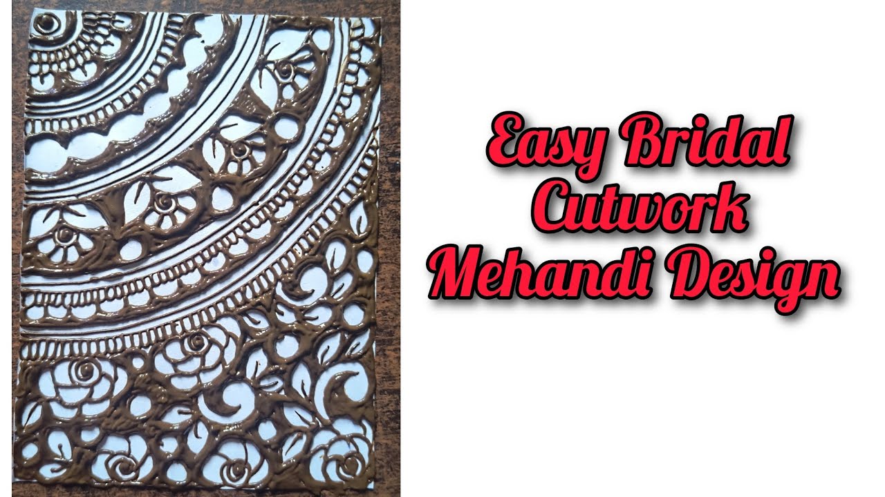step by step bridal cutwork mehendi design 👆 l mehendi design l heena ...