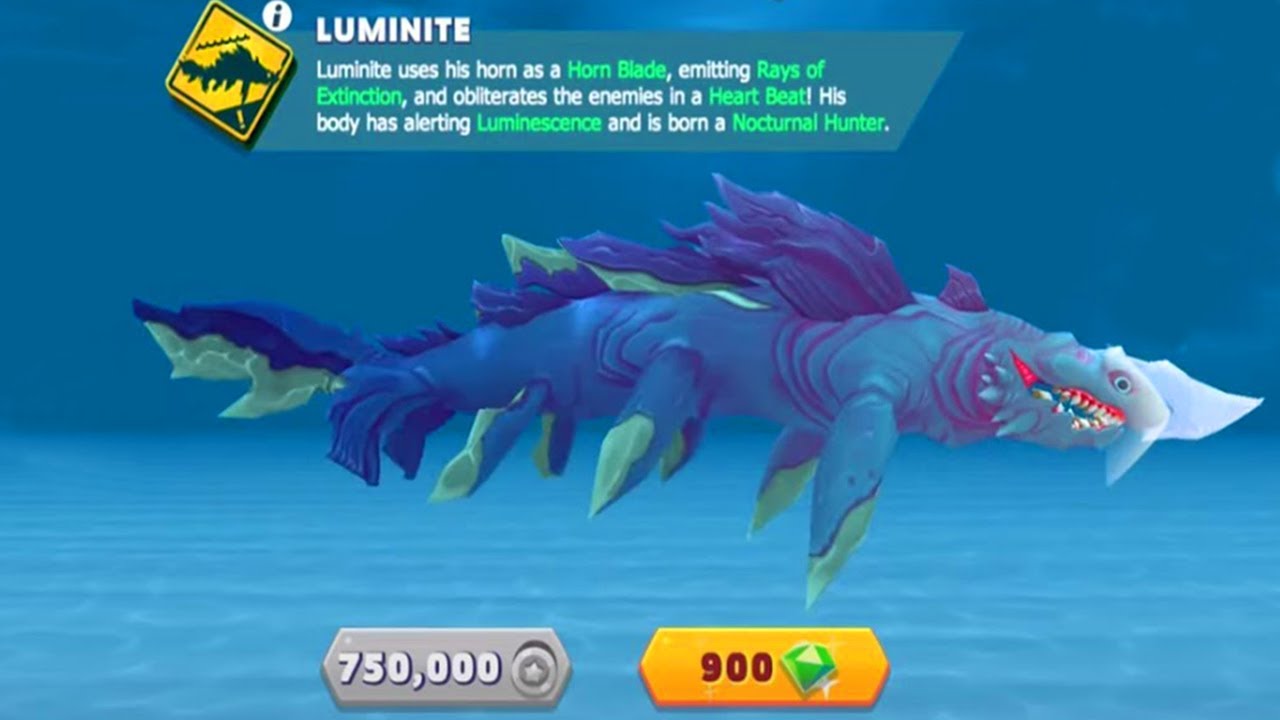 Hungry Shark Evolution - LUMINITE SHARK UNLOCKED - THE NARRALLICLYUS ...