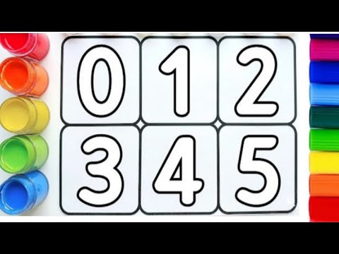 counting 1_5||12345 numbers learn to read write and paint 🌈. - YouTube
