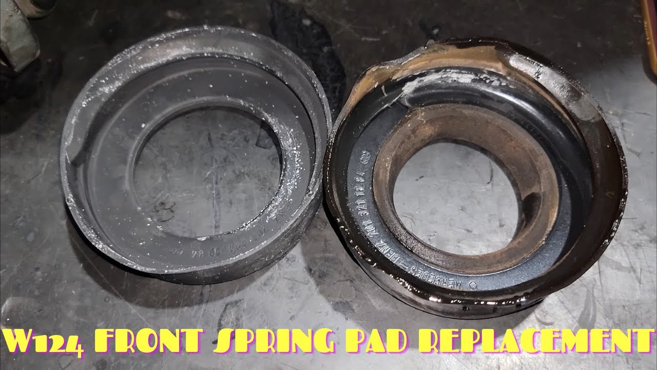 W124 400E Front Spring Pad Replacement - YouTube
