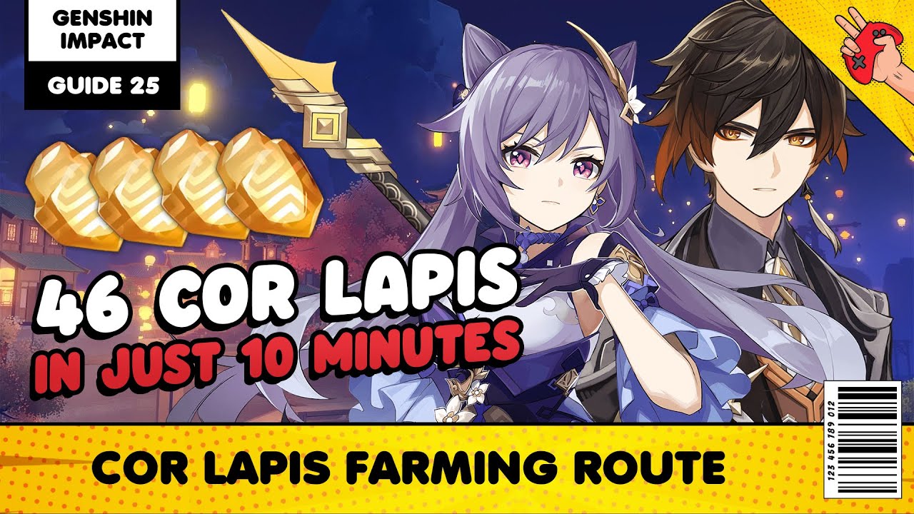 Genshin Impact Guide: Cor Lapis Farming Route - YouTube