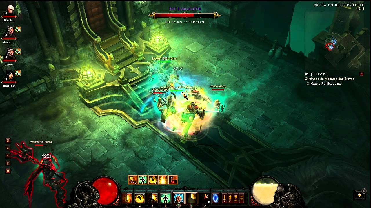 Diablo 3「Inferno」- Act 1 Boss: Skeleton King - YouTube