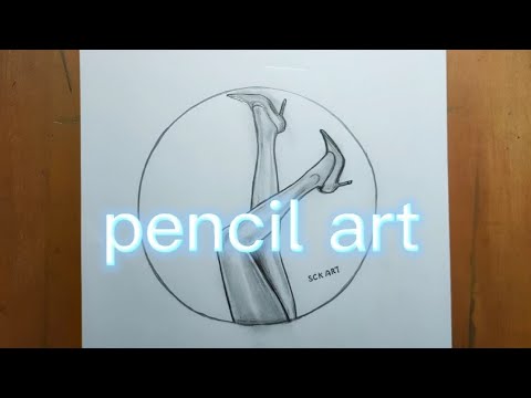 Pencil Art technique of female legs - YouTube