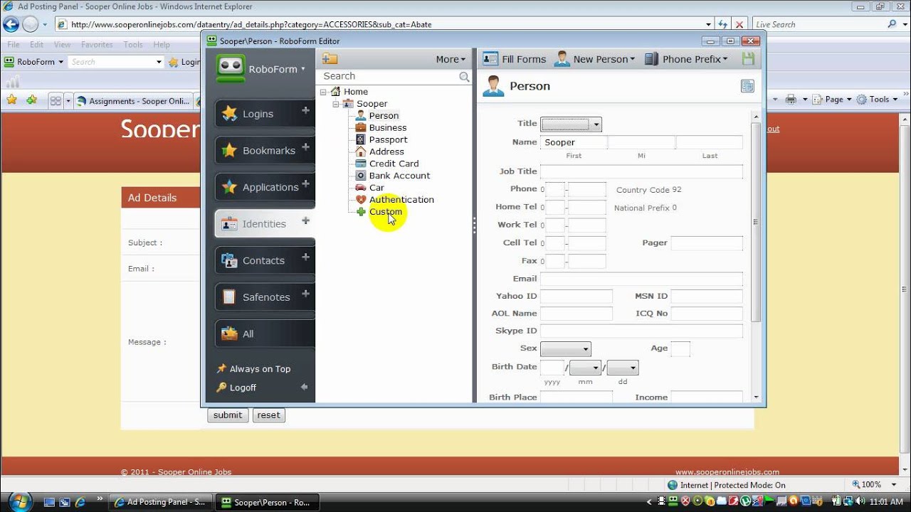 Sooper Online Jobs (Data Entry Demo.wmv) - YouTube