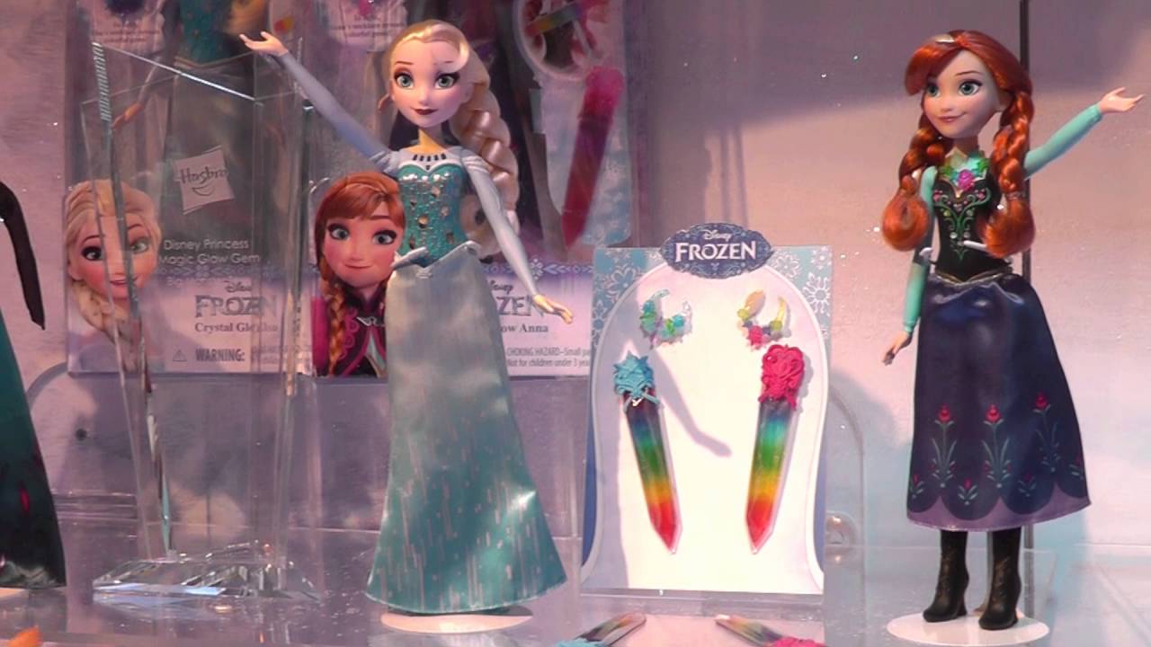 Disney Frozen Crystal Glow Elsa and Anna - YouTube