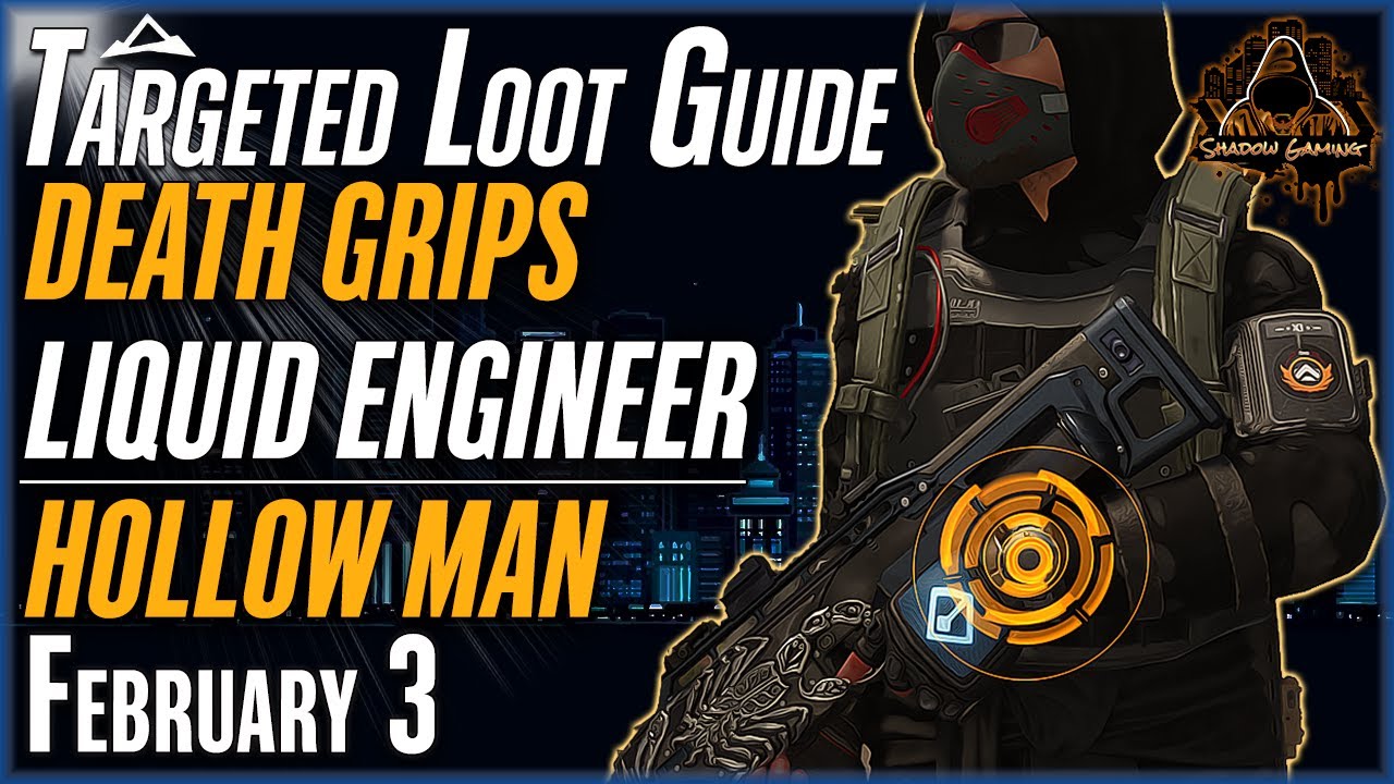 The DIVISION 2 | Targeted Loot Today | February 3 | *DEATHGRIPS LIQUID ...